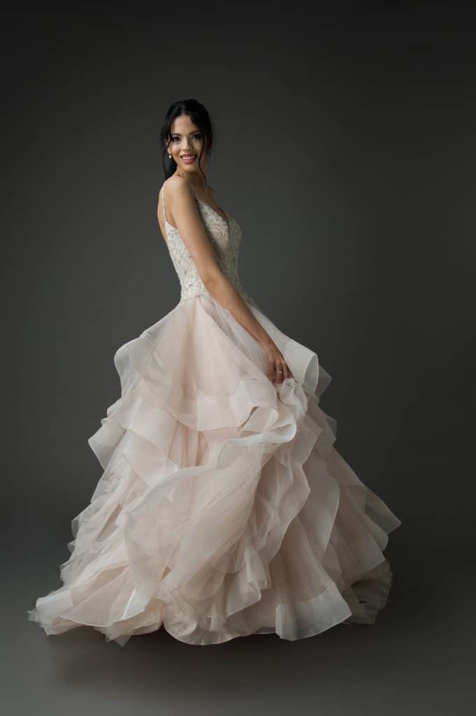 Annette Dress | Blush Organza Wedding Dress | Grace + Ivory Wedding Dresses