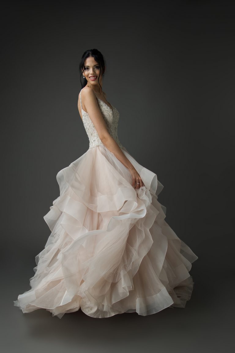 Annette Dress | Blush Organza Wedding Dress | Grace + Ivory