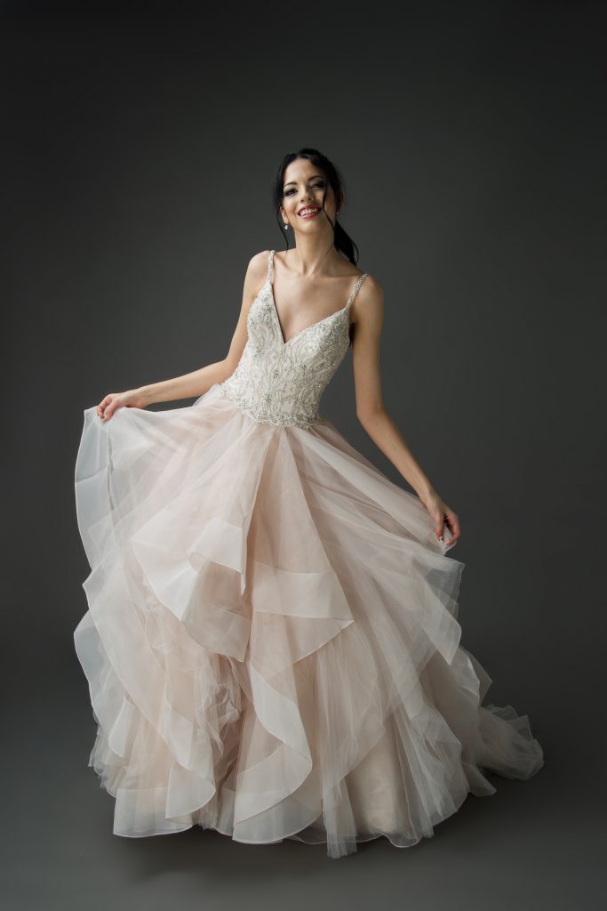 Annette Dress | Blush Organza Wedding Dress | Grace + Ivory