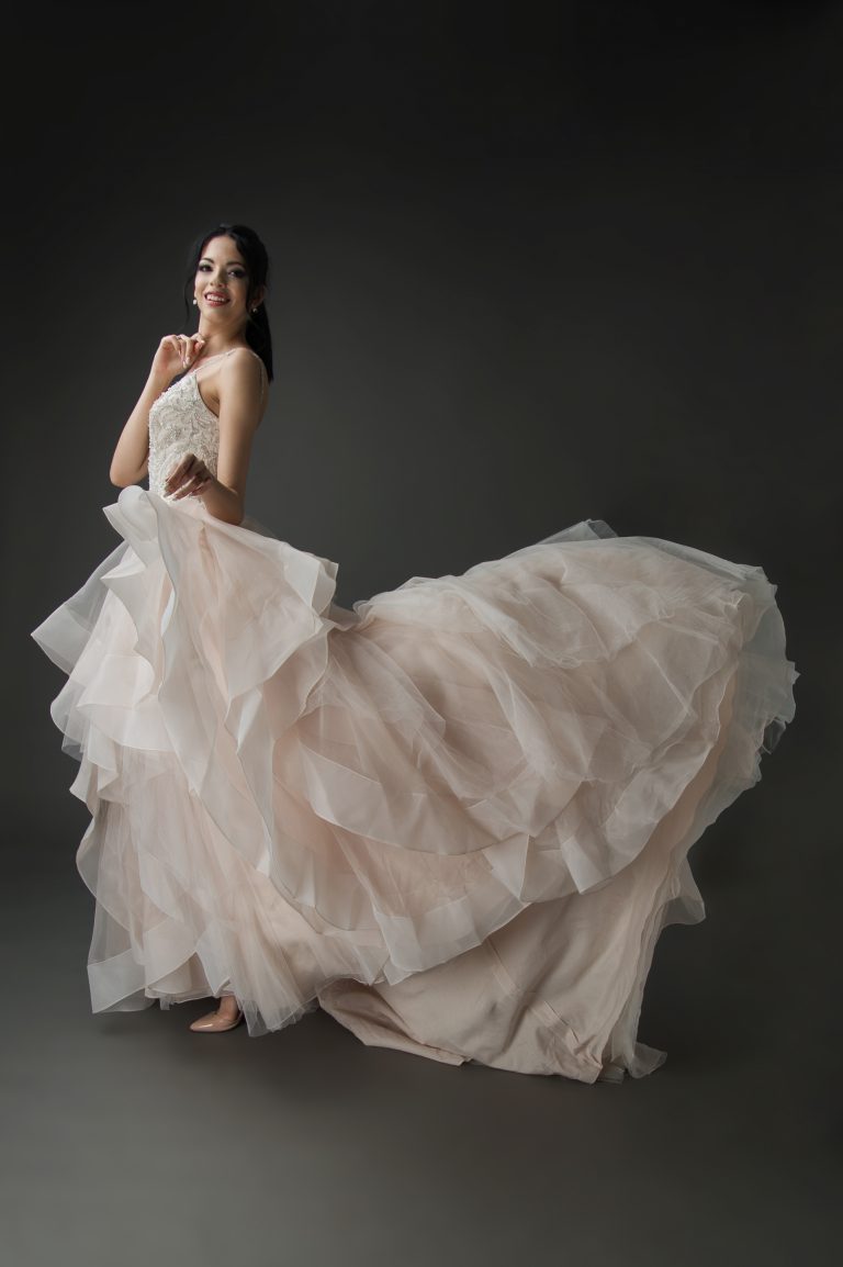 Annette Dress | Blush Organza Wedding Dress | Grace + Ivory