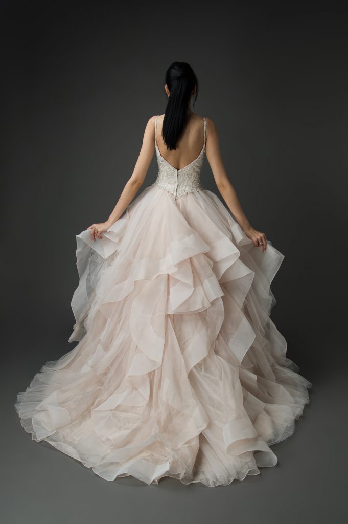 Annette Dress | Blush Organza Wedding Dress | Grace + Ivory