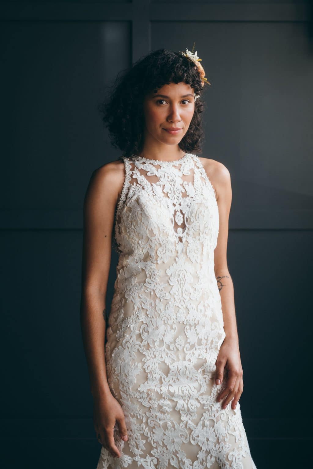 Elle Dress | Lace Open Back Wedding Dress | Grace + Ivory Wedding Dresses