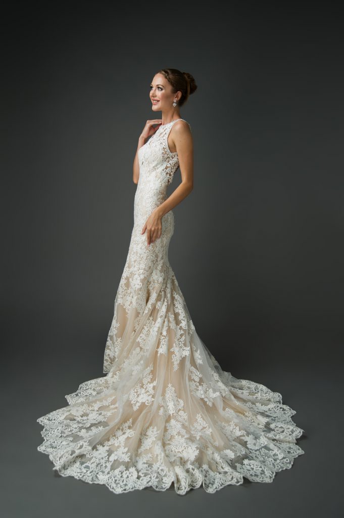 Elle Dress | Lace Open Back Wedding Dress | Grace + Ivory Wedding Dresses