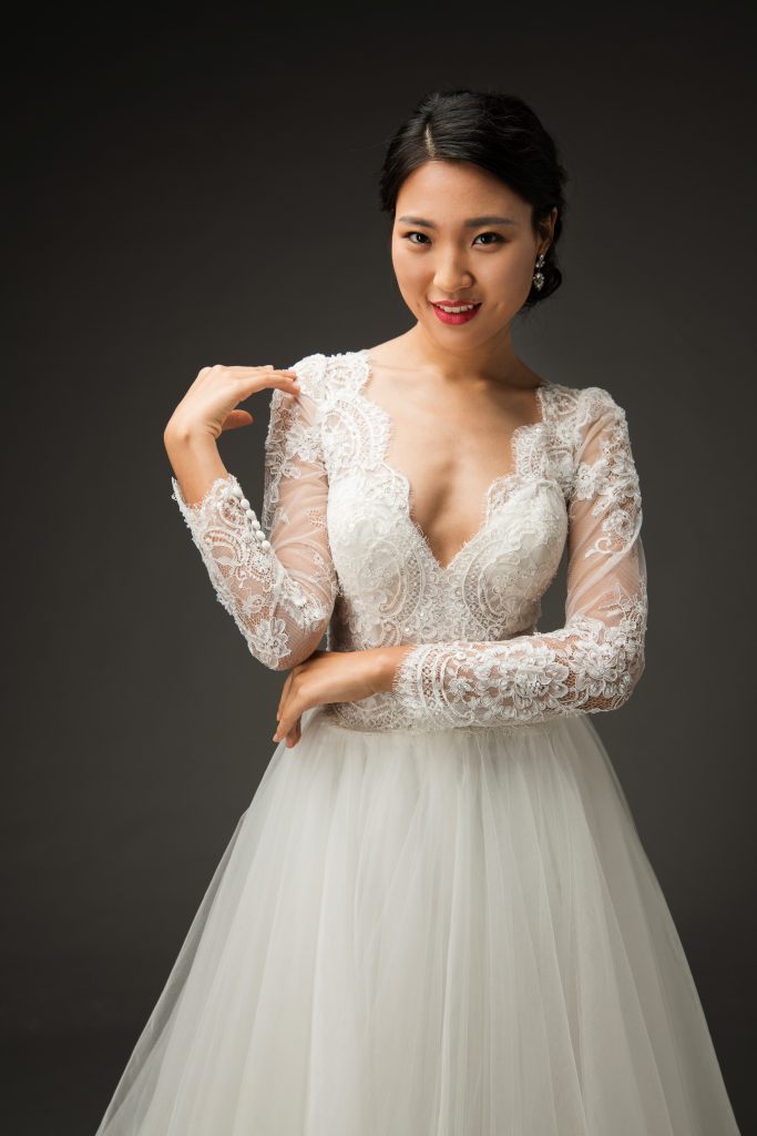 Kefira Wedding Dress | Long Sleeve Lace and Tulle | Grace + Ivory
