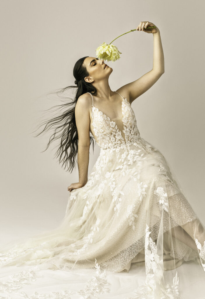 Quinn Dress | Beaded Floral Wedding Dress | Grace + Ivory