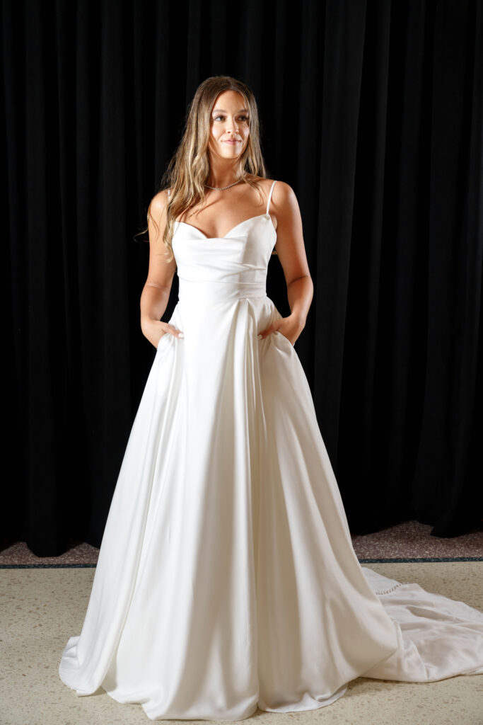 Romantic Satin Wedding Dress | Arabella | Grace + Ivory