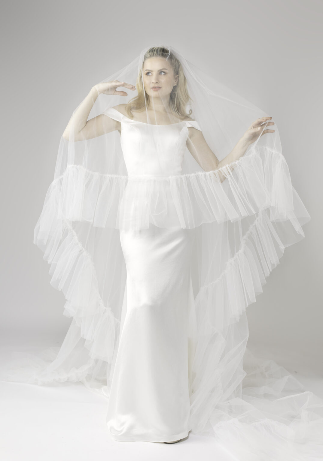 Ruffle Chapel Wedding Veil | Bridal Veils & Capes | Grace + Ivory ...