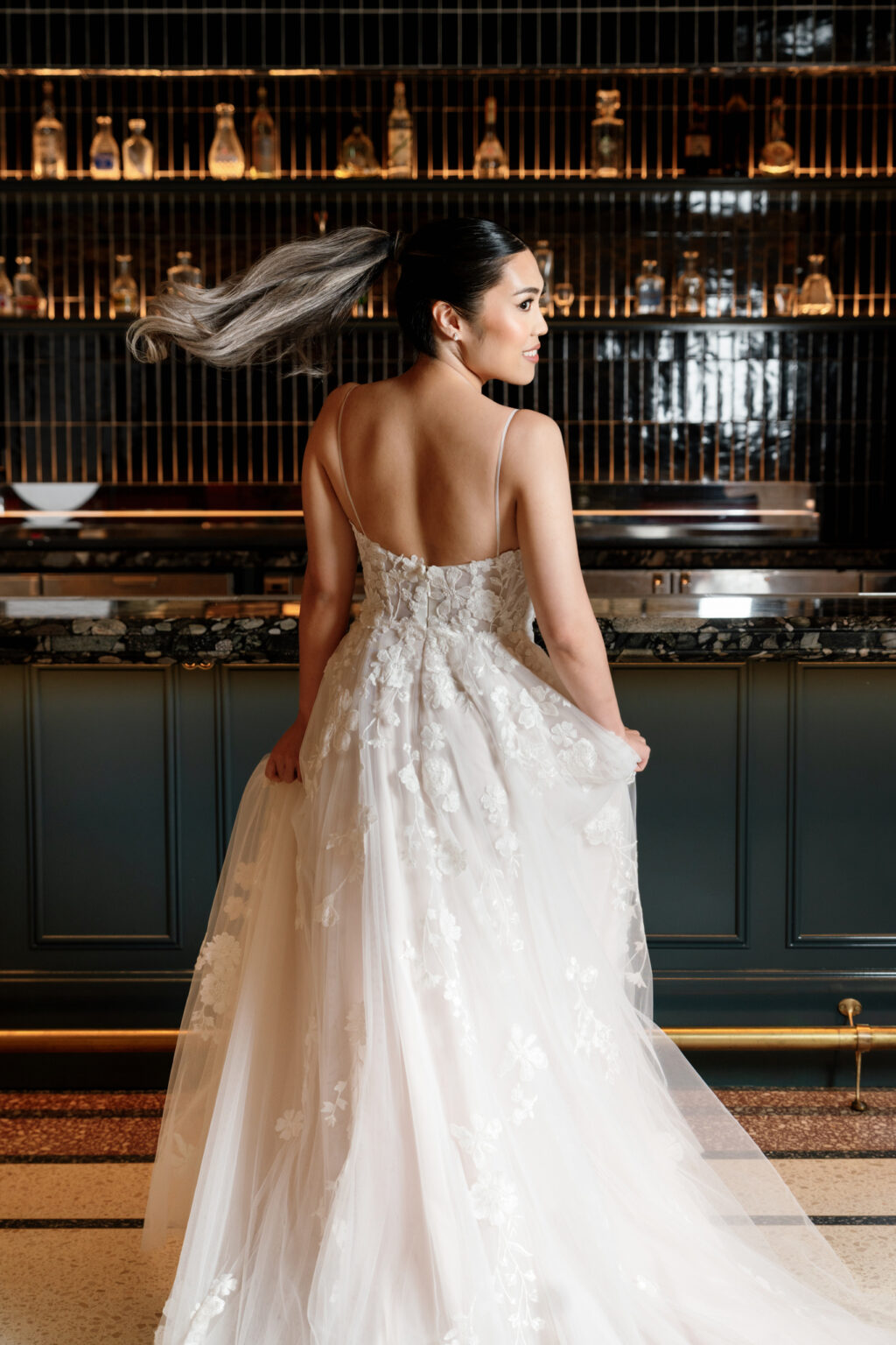 Simone Dress | Tulle Basque Wedding Dress | Grace + Ivory