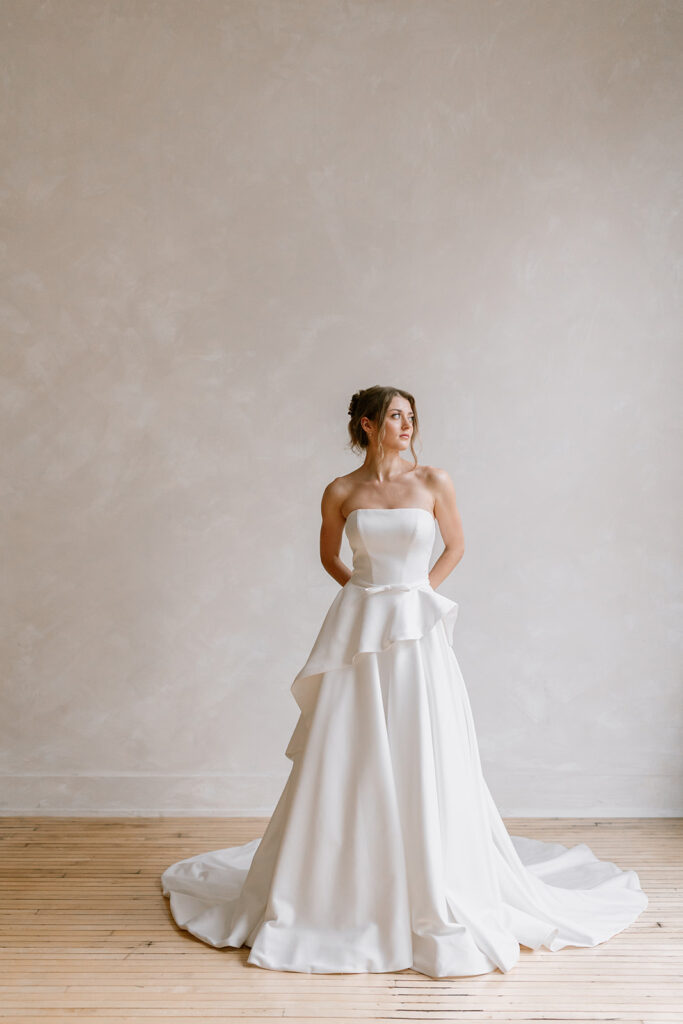 Poppy Wedding Dress | Strapless Ballgown | Grace + Ivory